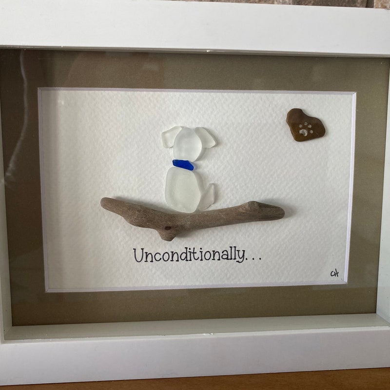 Sea Glass Dog Art - Etsy