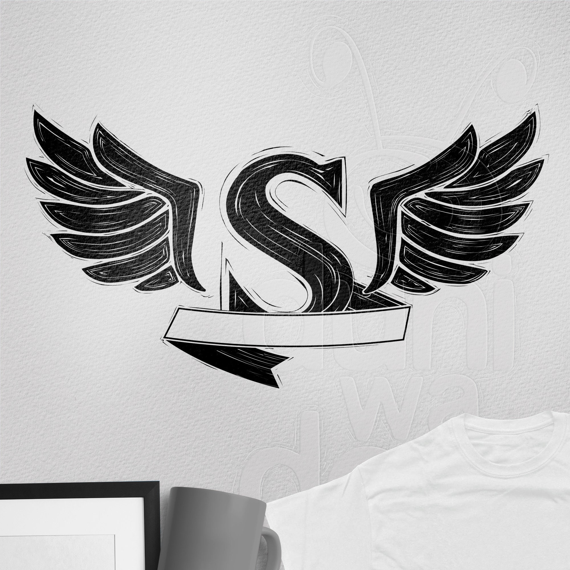 Split Monogram Alphabet Letters S SVG PNG-JPG 4 Designs - Etsy