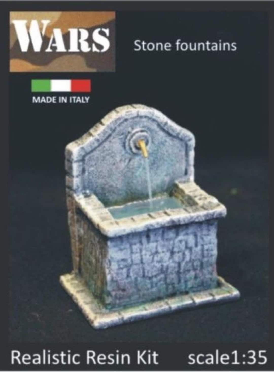 WARS 12-35 Fontana in Pietra Resina Diorama Guerra WW2 Stone Fountain ...
