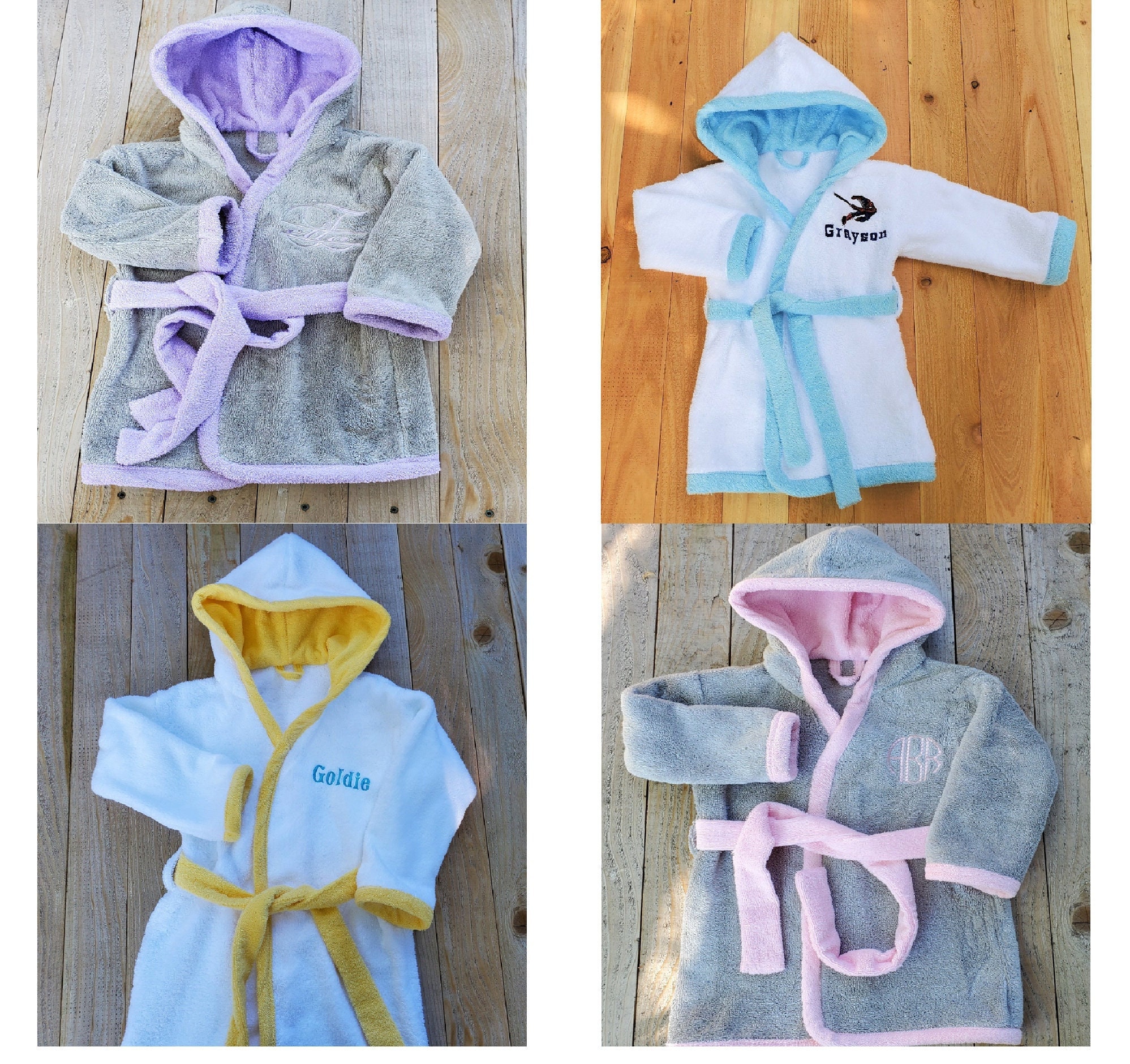 Kids Bathrobe/custom Robe/personalized Bathrobe/baby Shower Gift ...