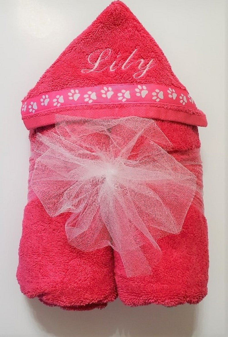 Personalized Dog Towel With Hood Large Dog Bath Towel Pappy - Etsy