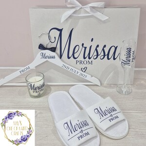 Prom Gift Set. Personalised Prom Gift Bag, Prom Dress Hanger, Prom ...