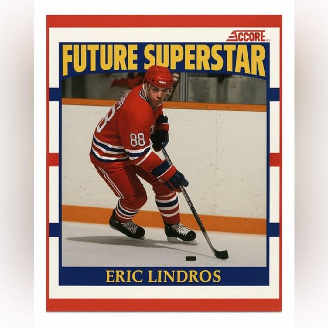 Eric Lindros 1990/91 Score CDN #440 Hockey Rookie Card Oshawa Generals ...
