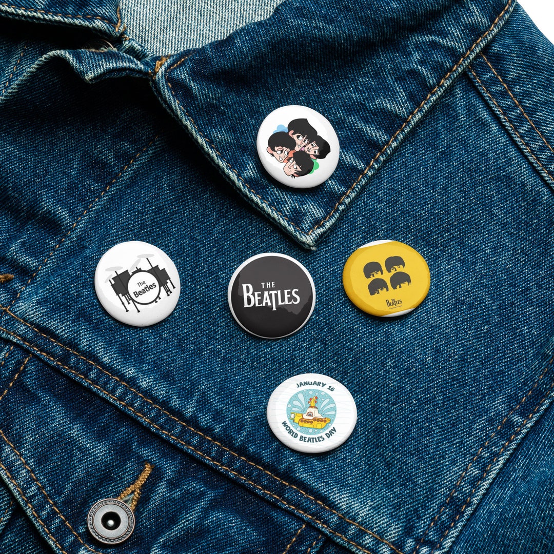 Beatles Set of 5 Pin Buttons Backpack Graphic Pins - Etsy
