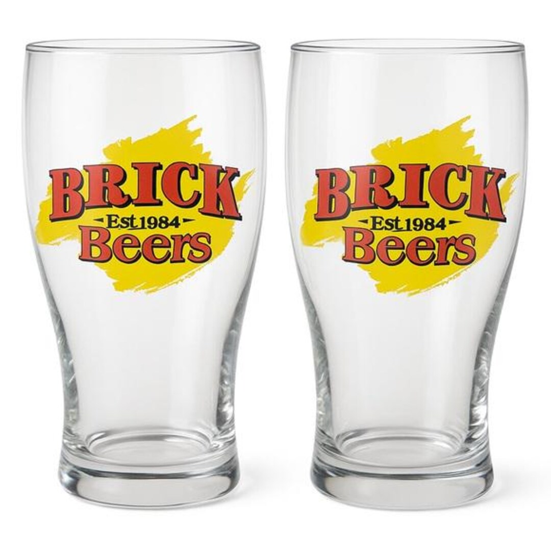 Brick Beers Glass Beer Steins 20oz Draft Logo Tumblers - Etsy