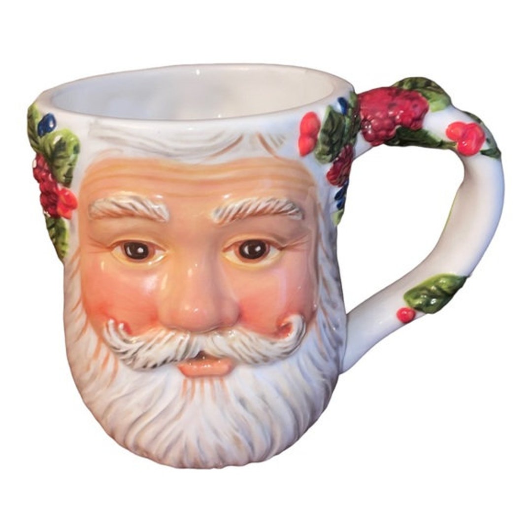 Dept 56 Santa Claus Christmas Mug 2001 Peggy Otoole 3D Santa - Etsy