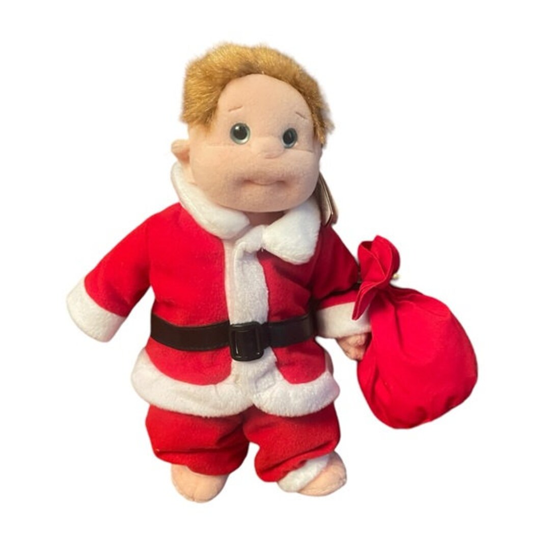 Vintage Christmas TY Buzz 9" Elf Boy With Santa Suit - Etsy