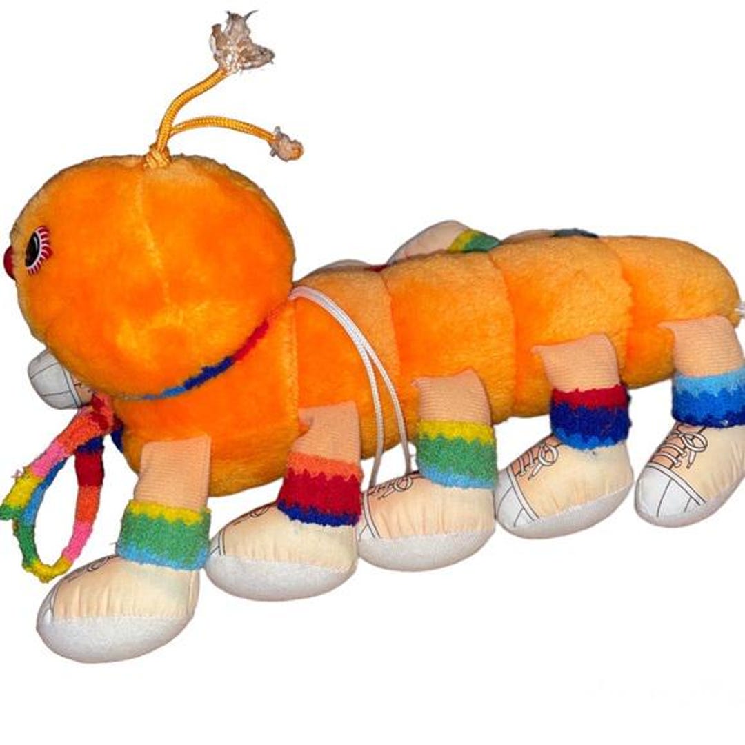 Vintage 80s Lotsa Legs Orange Plush Caterpillar 13 Toy - Etsy