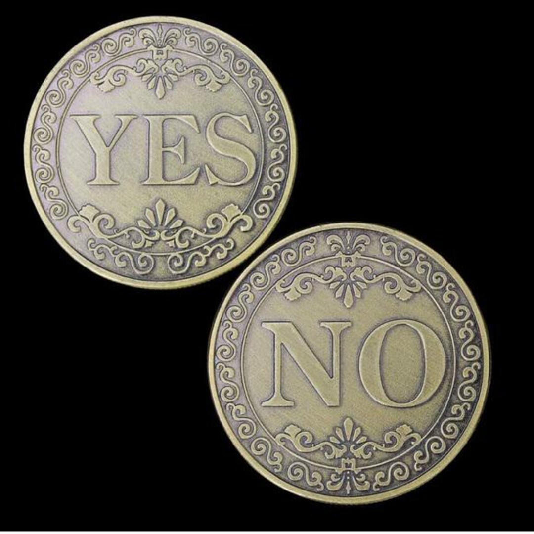 Yes No Challenge Coin Decision Maker Coin bronzed - Etsy