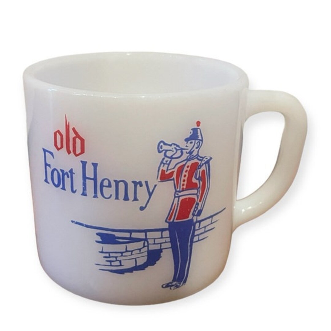 Vintage Old Fort Henry White Milk Glass 9oz Mug - Etsy