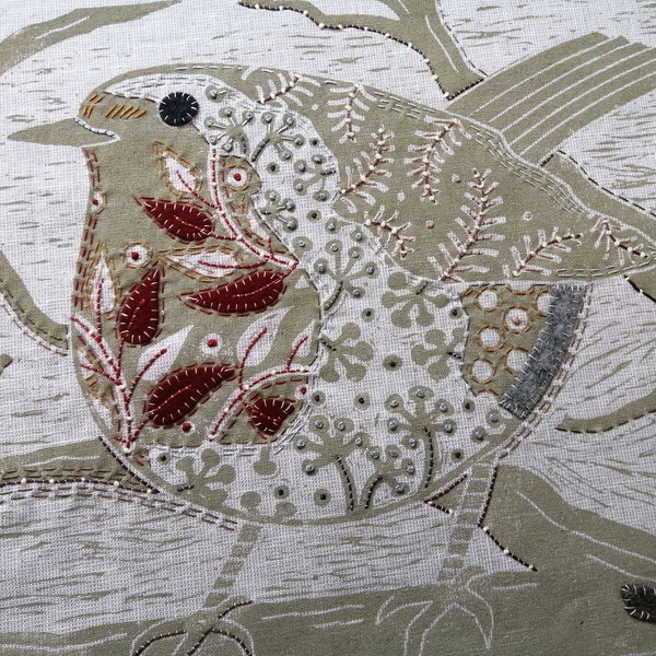 Robin Embroidery - Etsy UK
