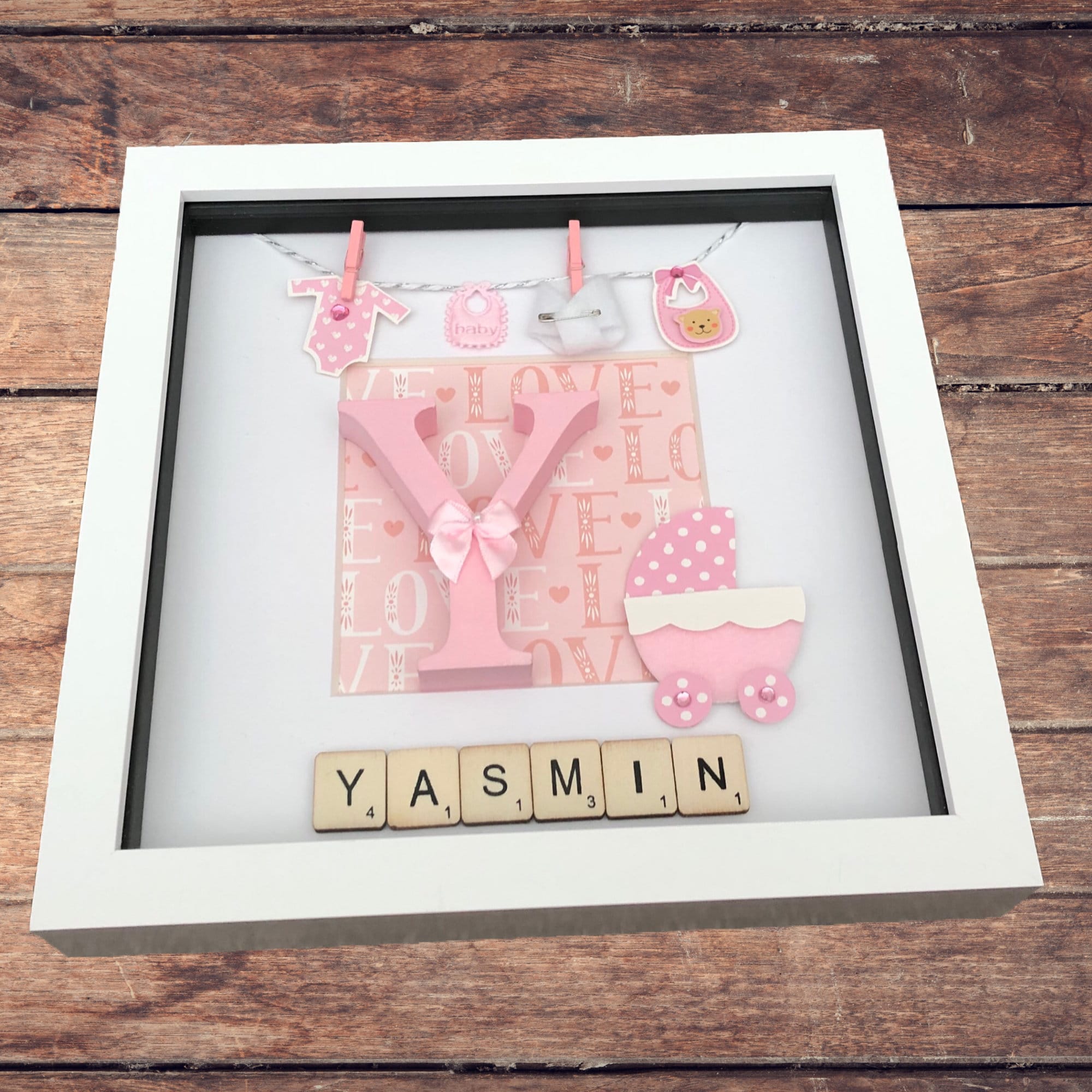 Personalised Baby Girl Box Frame New Baby Gift Baby Girl - Etsy UK