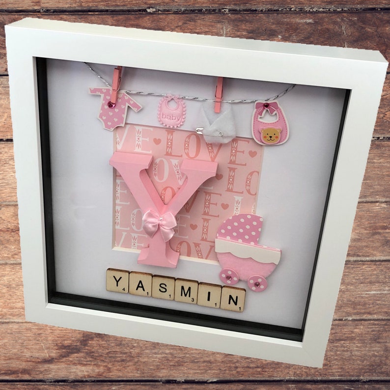Personalised Baby Girl Box Frame New Baby Gift Baby Girl - Etsy UK