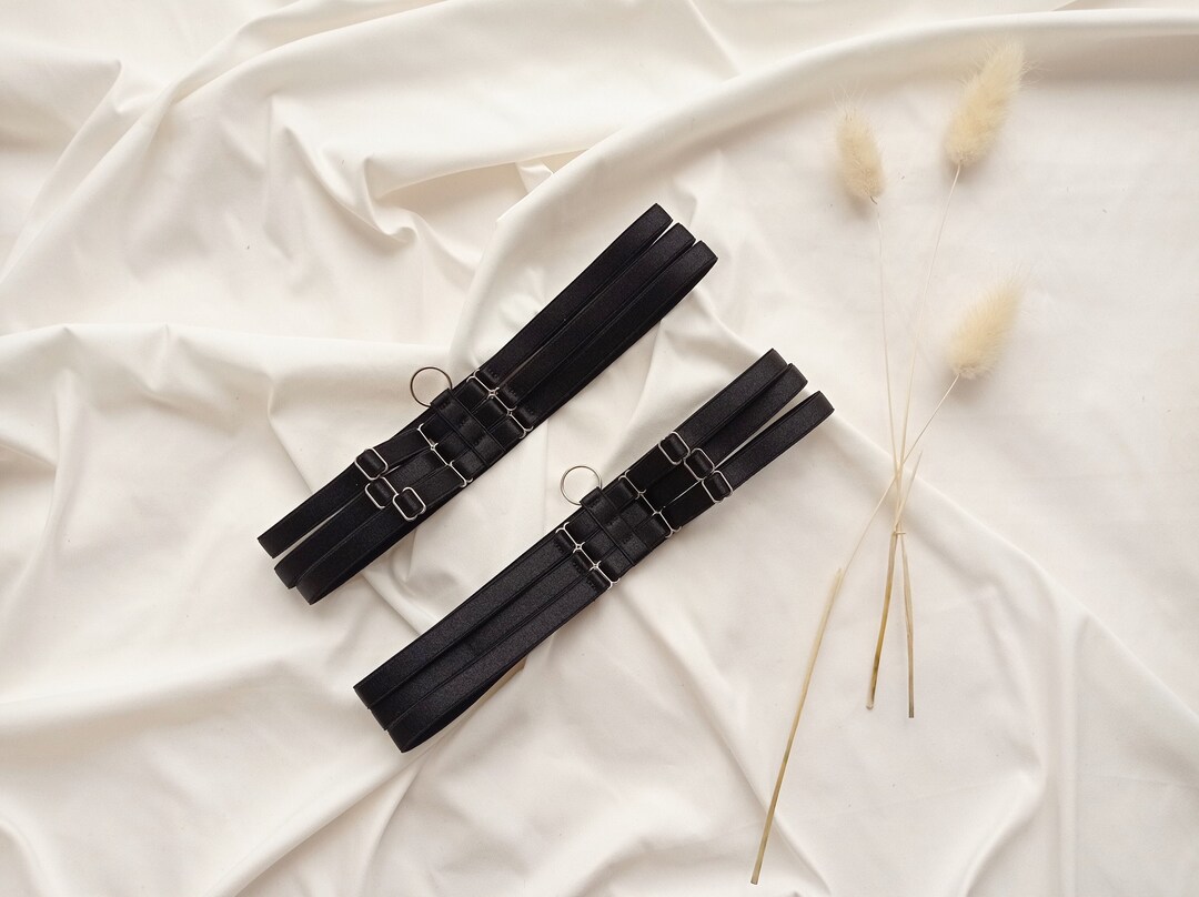 Elastic Harness 2 Piece Garters, Slim Garters, Thigh Harness, Cut Out ...