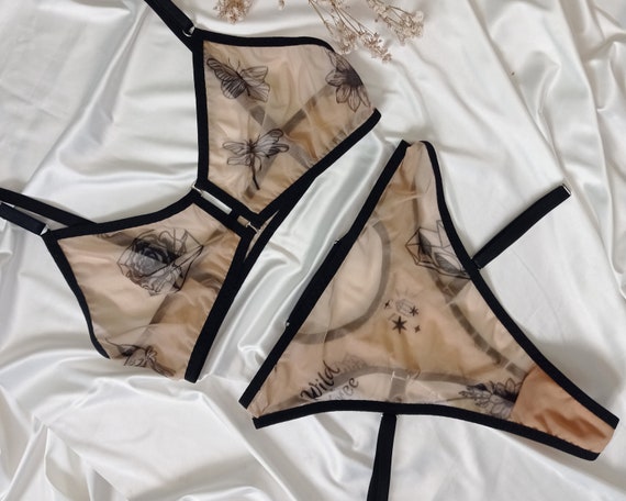 Lingerie See Through Mesh Lingerie Sheer Lingerie Etsy
