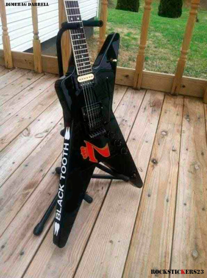 Dimebag Darrell Guitar Stickers Washburn Dime Decal Seven Etsy
