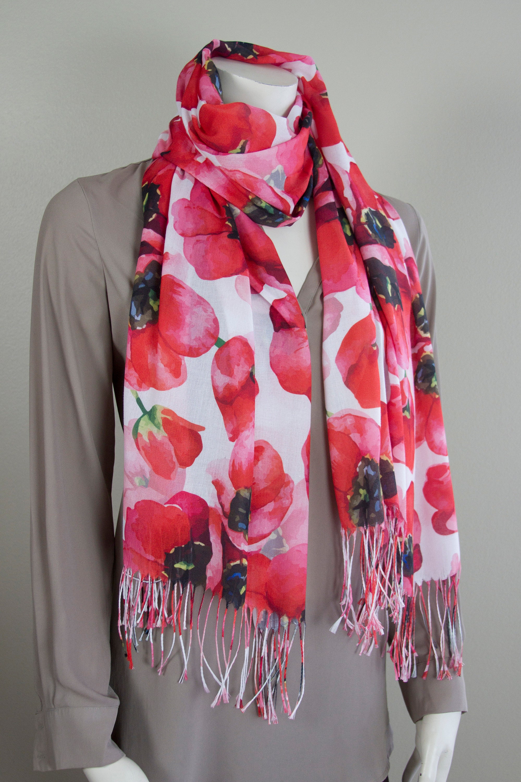 100% Designer Pashmina Turkish Shawl With Full Color Magnolias - Etsy