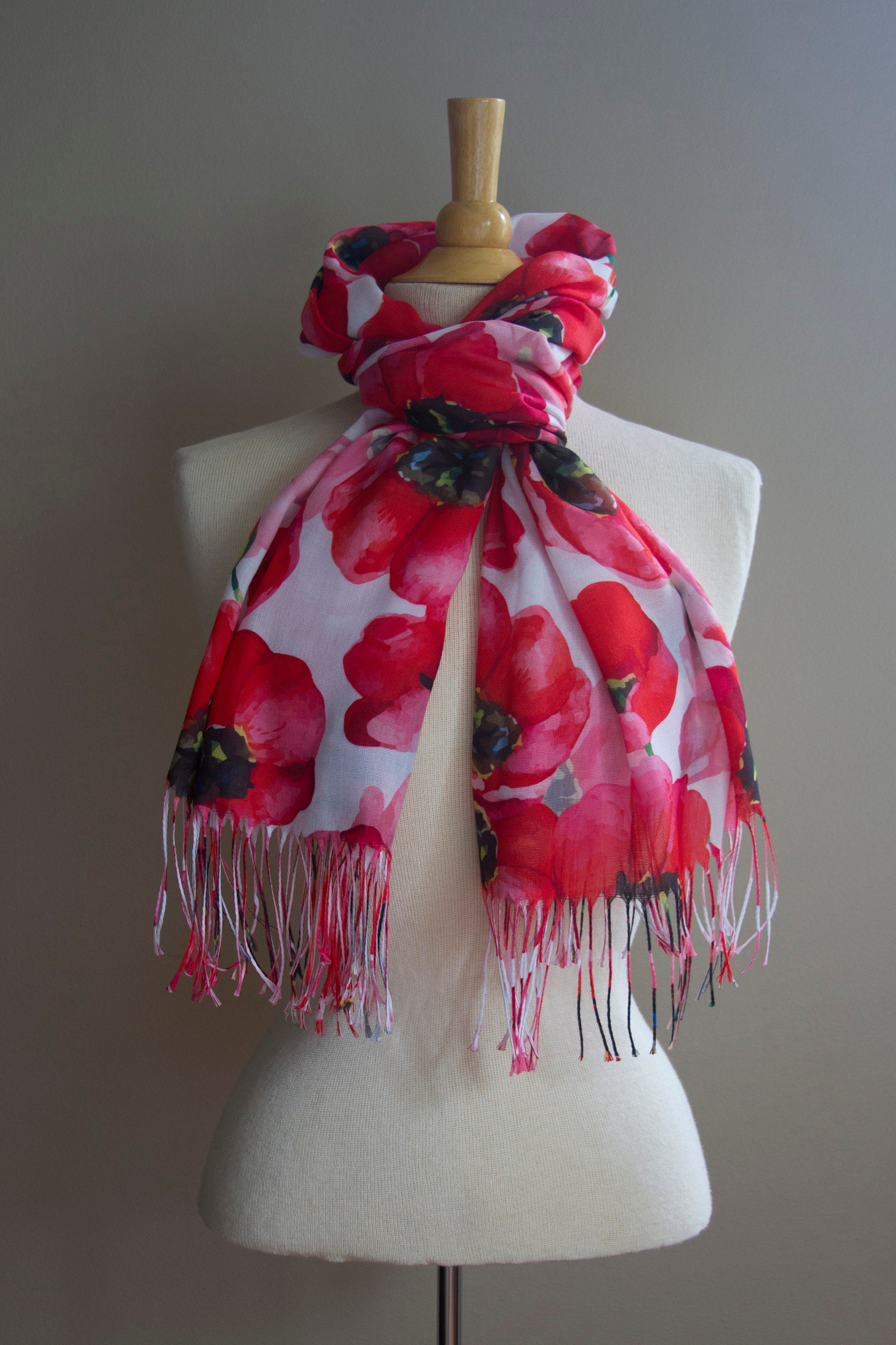 100% Designer Pashmina Turkish Shawl With Full Color Magnolias - Etsy