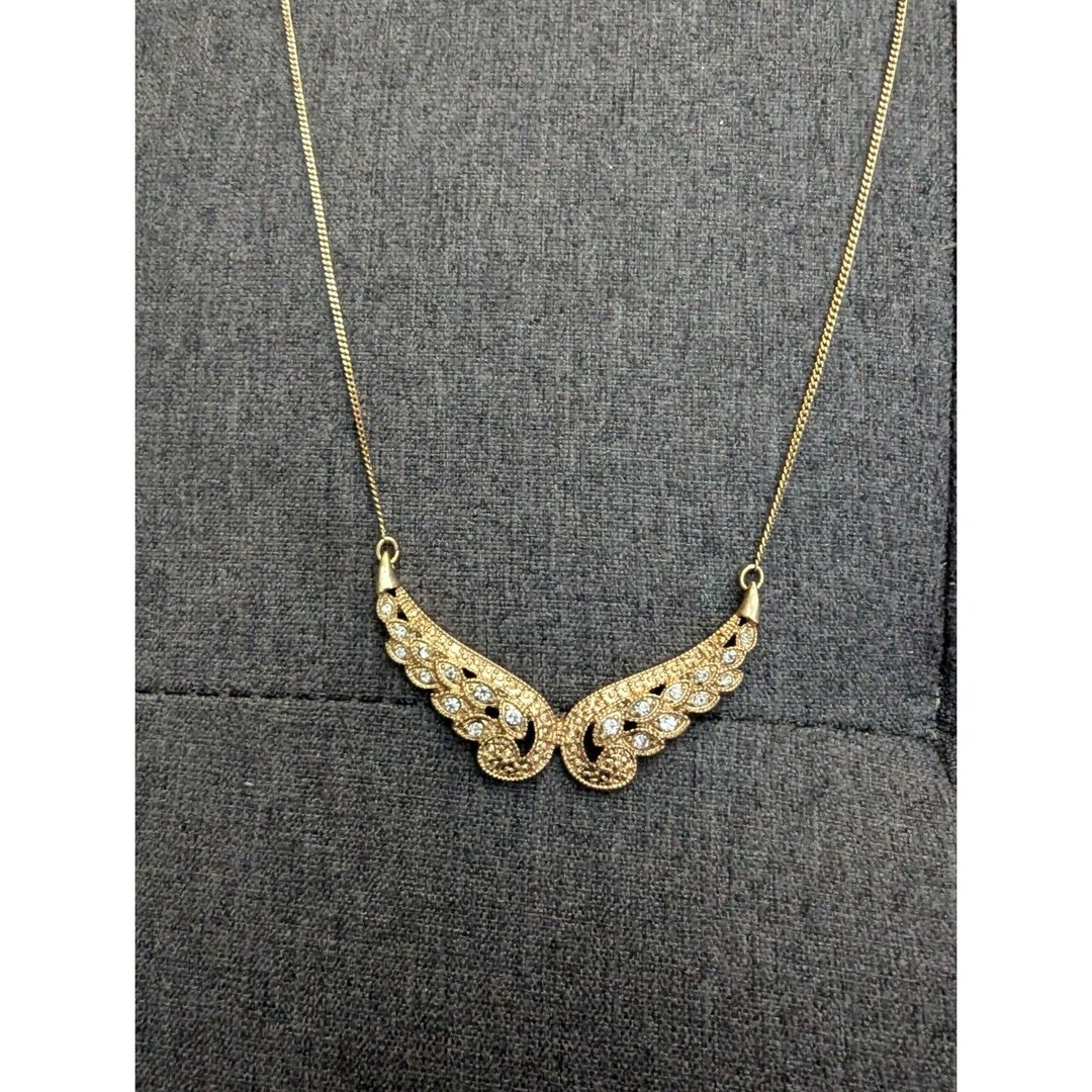 Vintage Nrt Necklace Choker Angel Wings Rhinestones Jewelry - Etsy