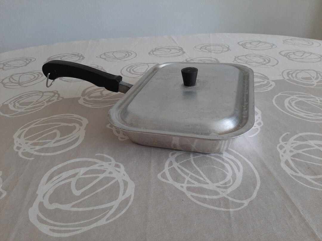 Rectangular Kitchen Pan With Lid, Fish Pan, Frying Pan, Vintage France ...