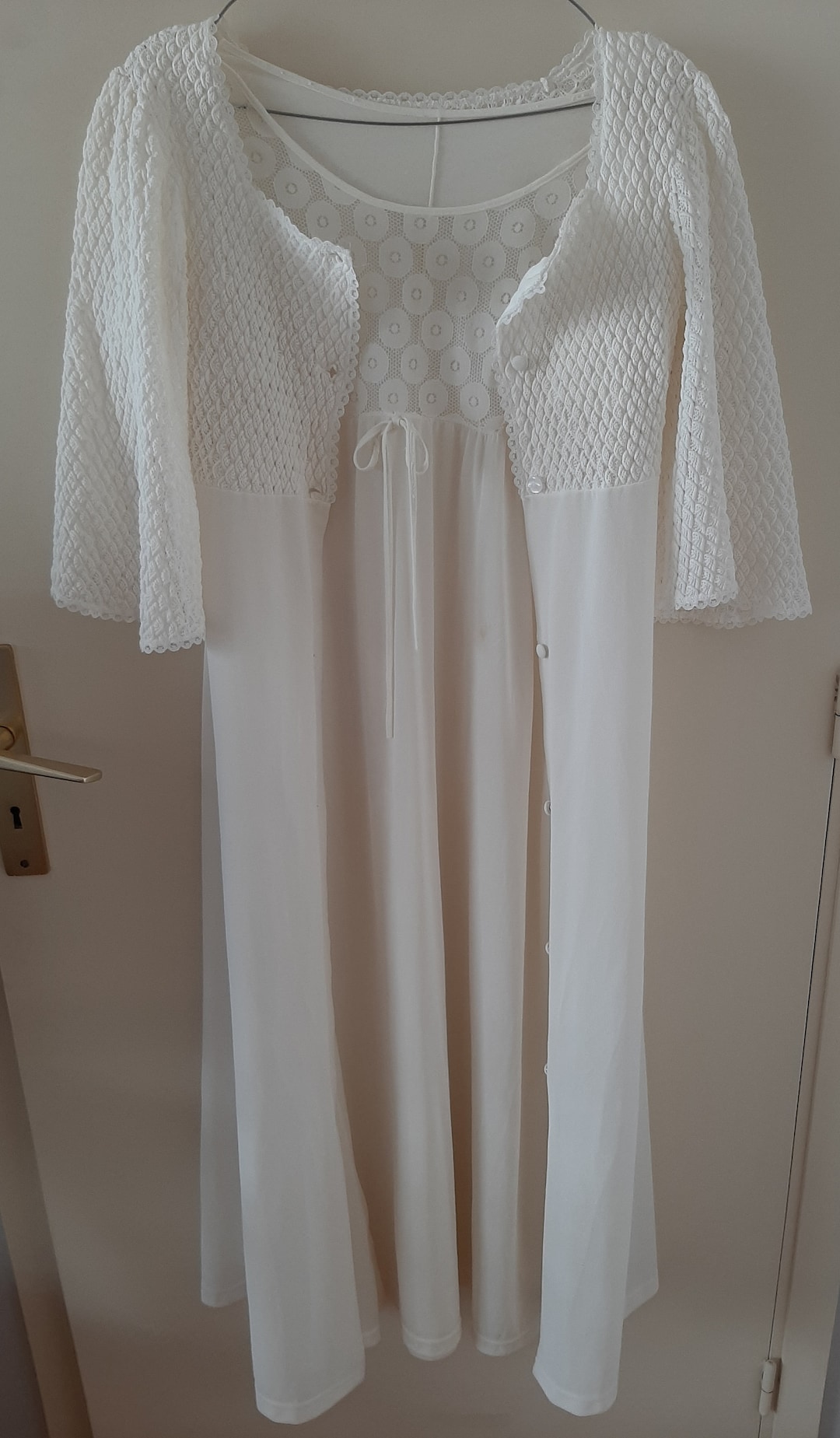 Vintage Long Nightgown, Nightie and Negligee Set, Marjolaine Lingerie ...