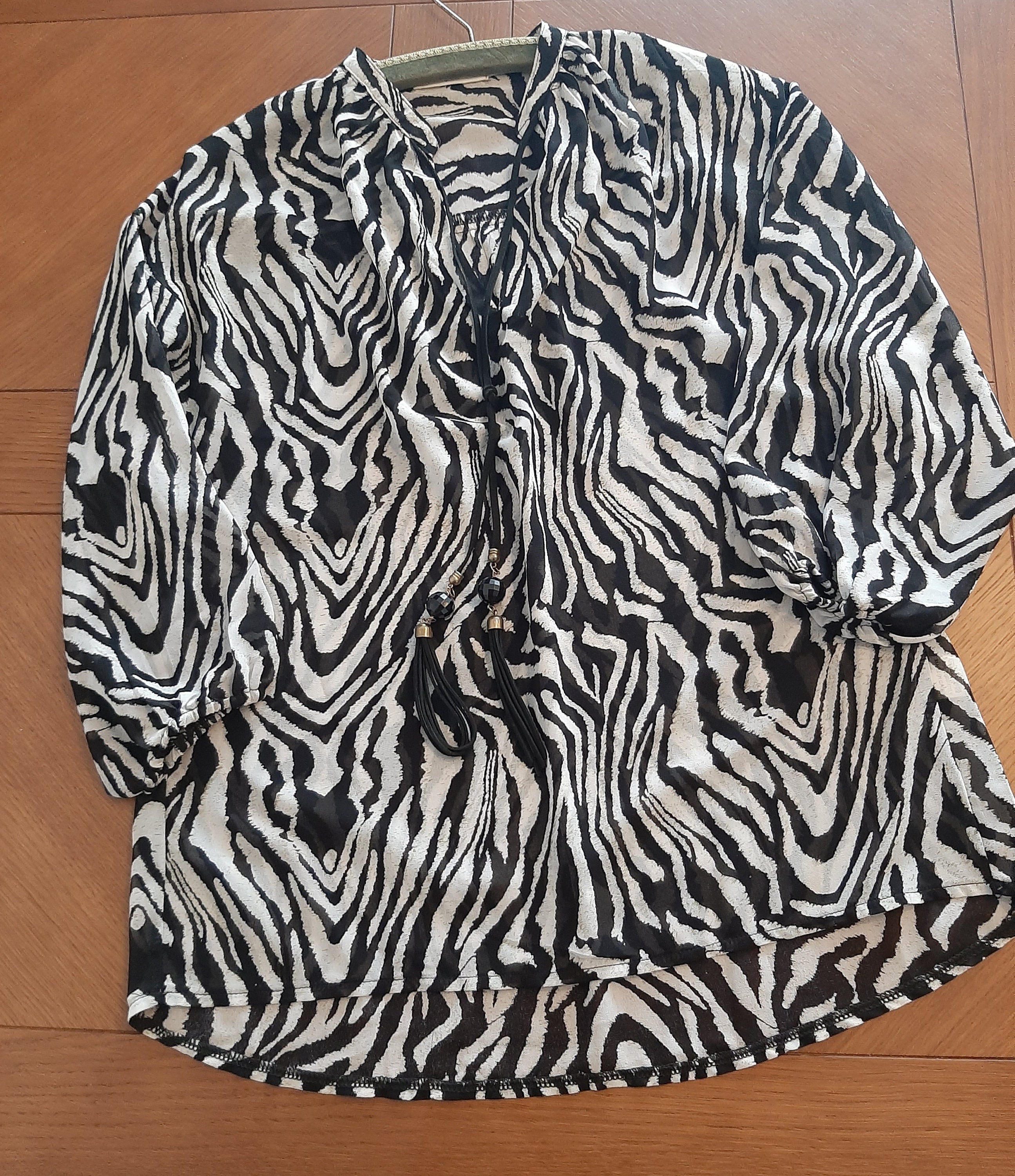 Zebra Print Voile Tunic/blouse, Zebra Blouse, Fluid Zebra Print Shirt ...