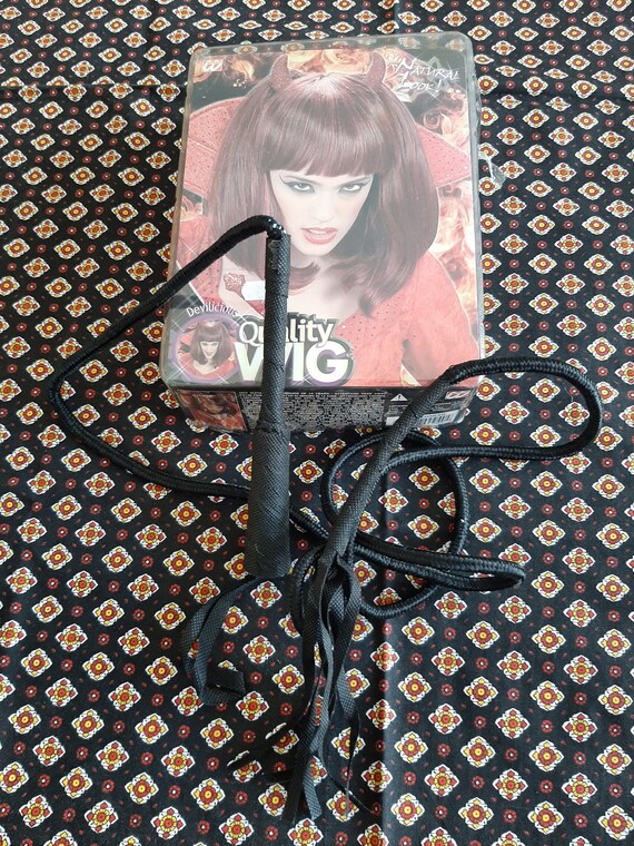 Devil wig with horns, Halloween costume, female demon… - Gem
