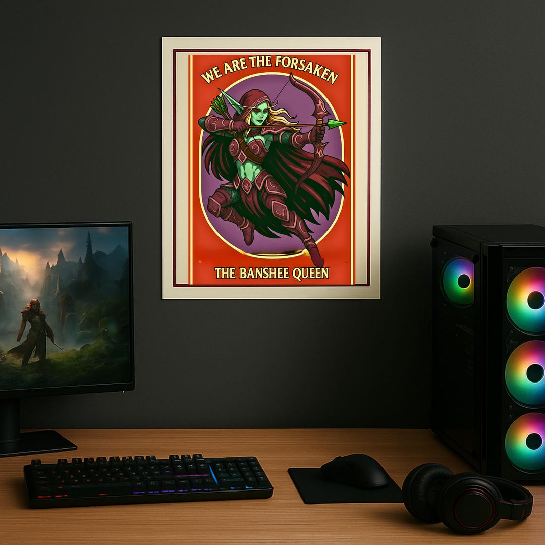 Sylvanas Windrunner Poster: Forsaken Archers Fury - World of Warcraft ...