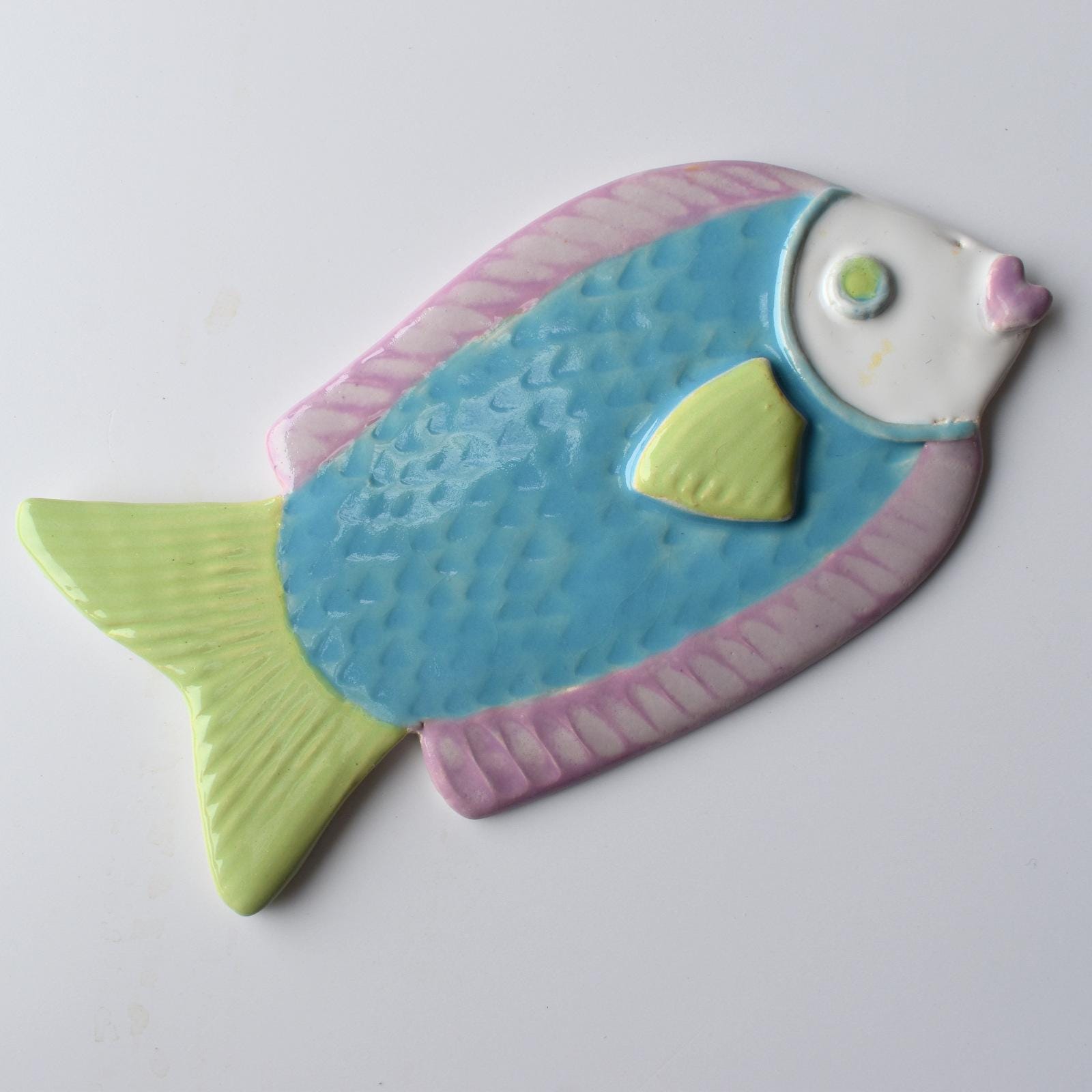 Handmade Ceramic Fish Wall Decor, Unique Coastal Art - Etsy