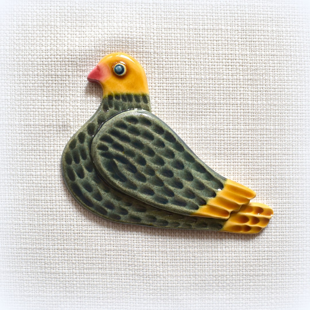 Handmade Ceramic Bird, Wall Hanging, Pottery Bird, Bird Art, Bird ...