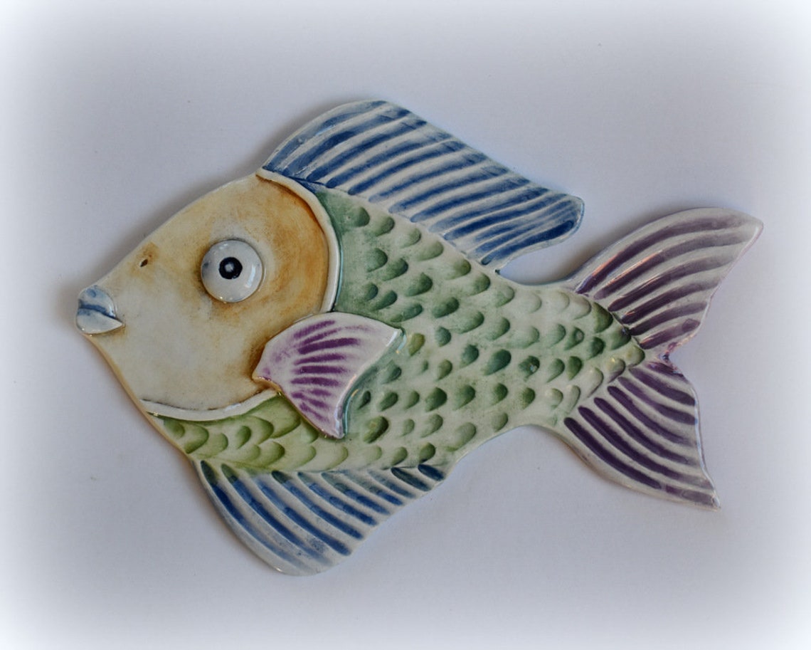 Small Fish Wall Decor Ceramic Fish Fish Wall Decoration - Etsy