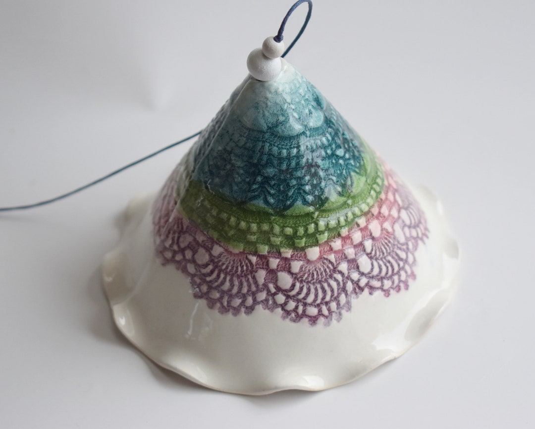 Green Bell Handmade Ceramic Bell Garden Bell Hanging Bell - Etsy