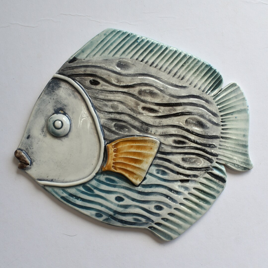 Discus Fish Handmade Ceramic Fish Ceramic Wall Hanging Fish - Etsy