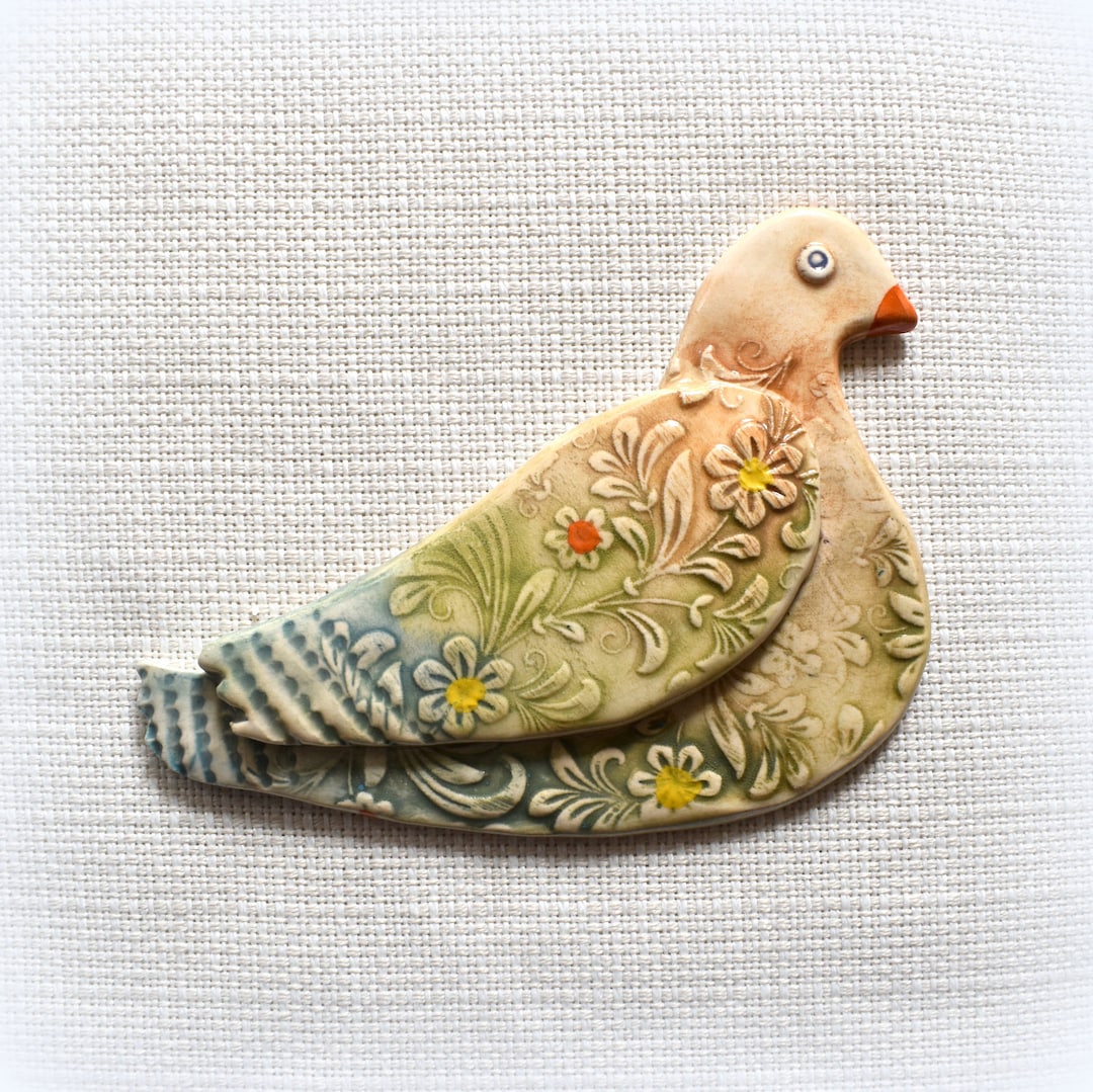 Ceramic Bird, Ceramic Wall Hanging, Animal Art, Wall Decoration, Birds ...