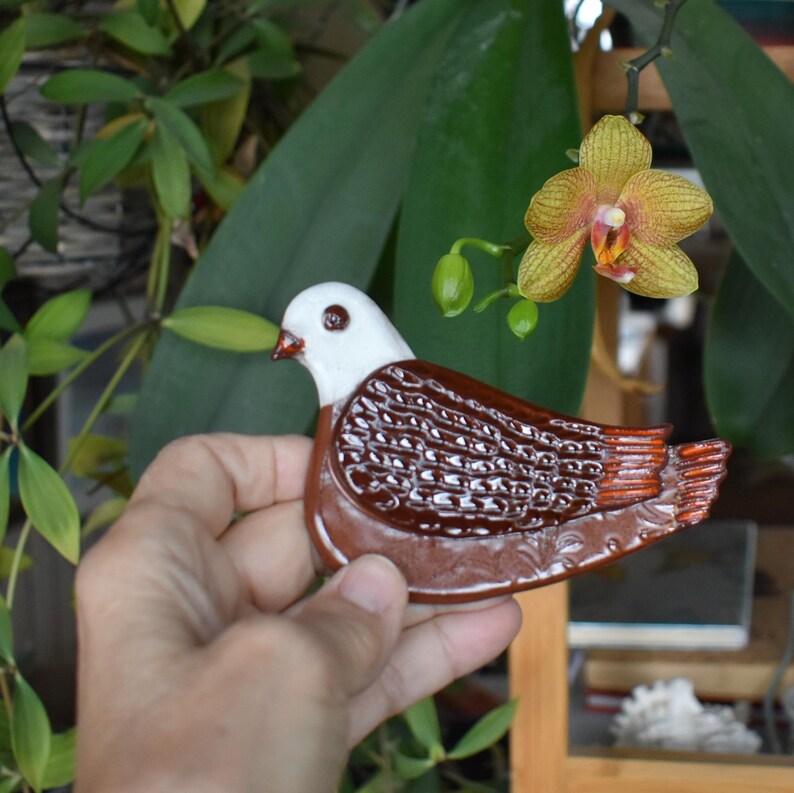Handmade Ceramic Bird Wall Hanging, Animal Art Decoration - Etsy