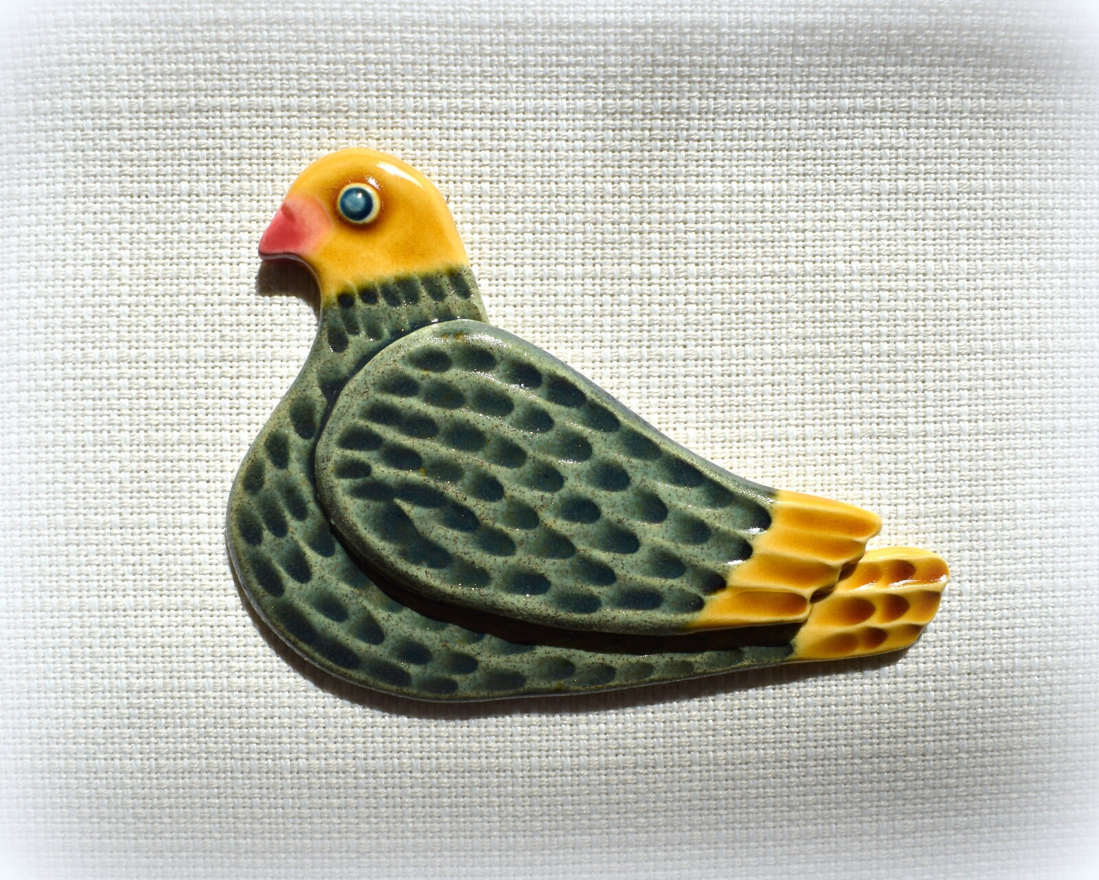 Handmade Ceramic Bird, Wall Hanging, Pottery Bird, Bird Art, Bird ...
