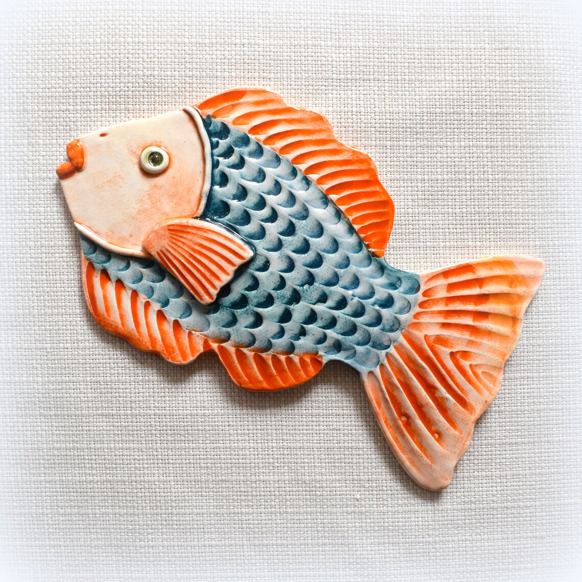 Ceramic Fish, Handmade Fish, Unique Ceramic Fish, Wall Decor, Bathroom ...