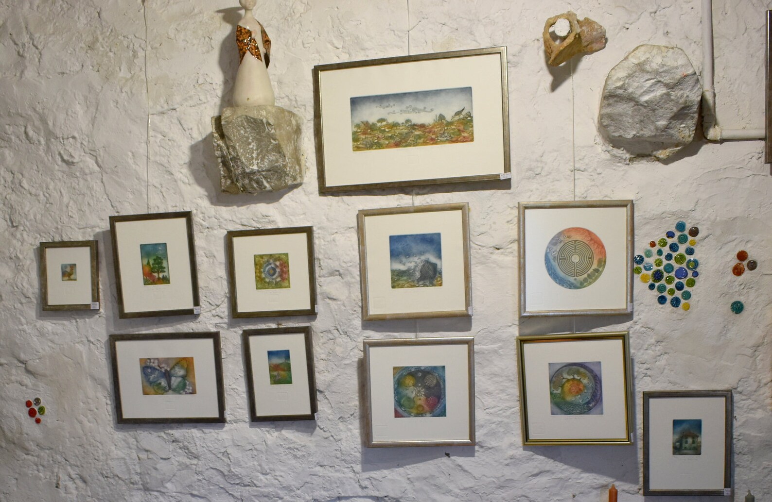 Full Moon Original Etching Small Engraving Wall Art | Etsy