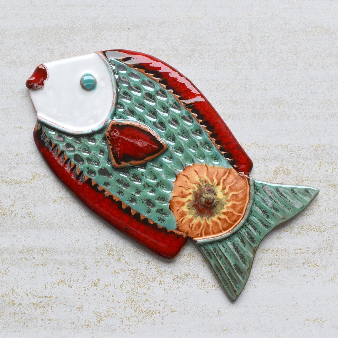 Ceramic Fish, Handmade Ceramic Fish, One of a Kind Pottery Fish, Small ...