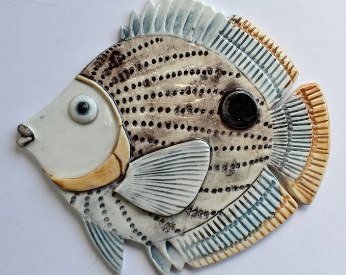 Tropical Fish, Ceramic Fish, Foureye Butterflyfish, Ceramic Fish ...