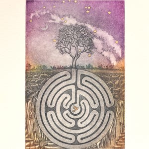 Labyrinth, Limited Edition Etching, Original Engraving, Hand Made, Fine ...