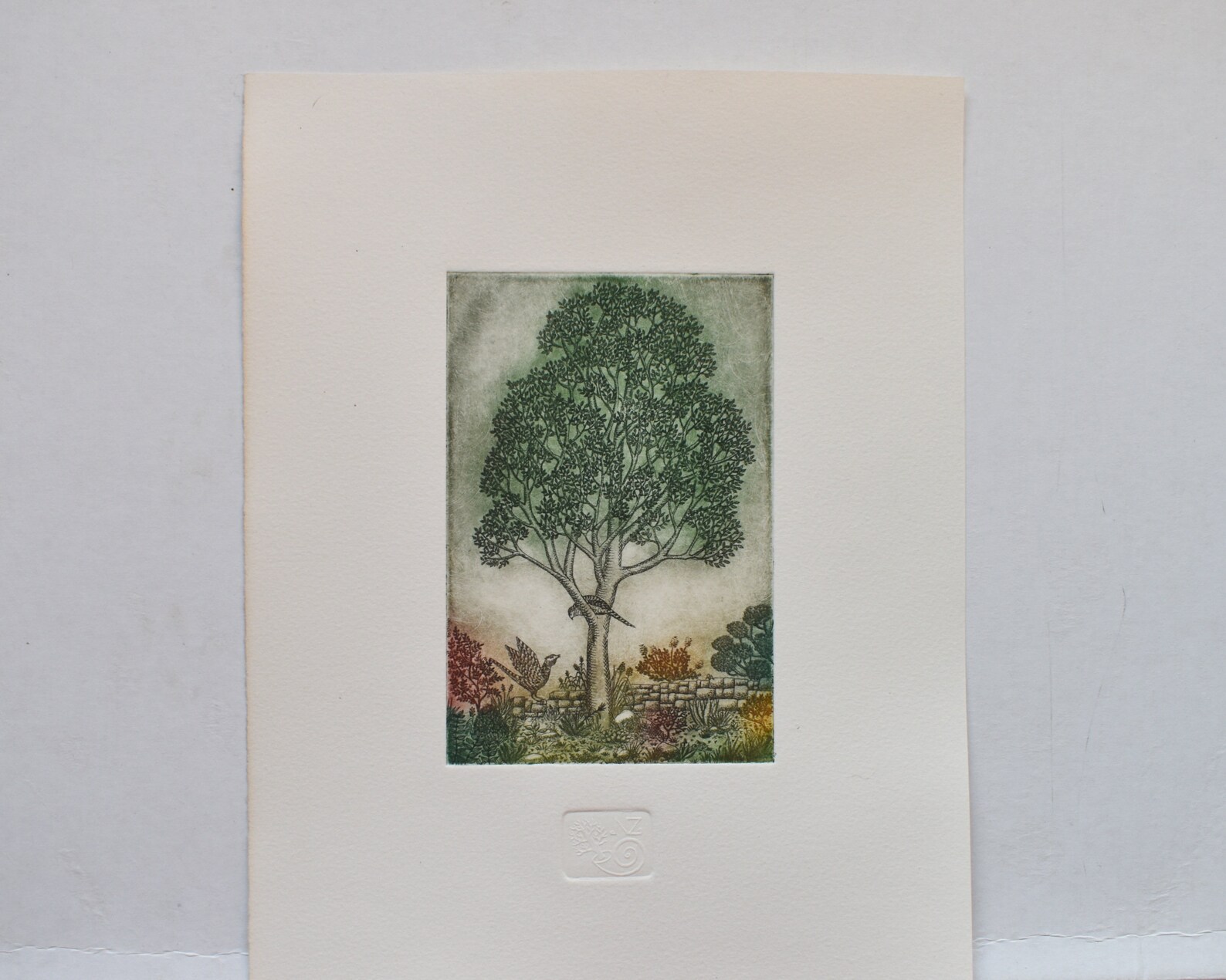 Pheasant's Song, Colour Etching, Limited Edition Print, Engraving, Wall ...