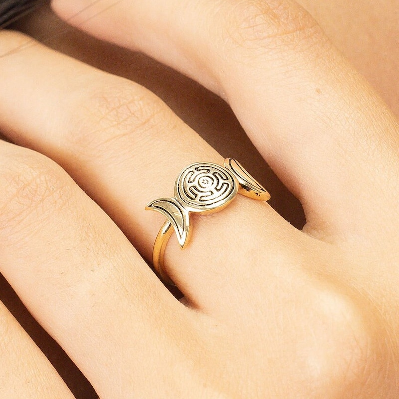 Triple Moon Stacking Ring - Etsy