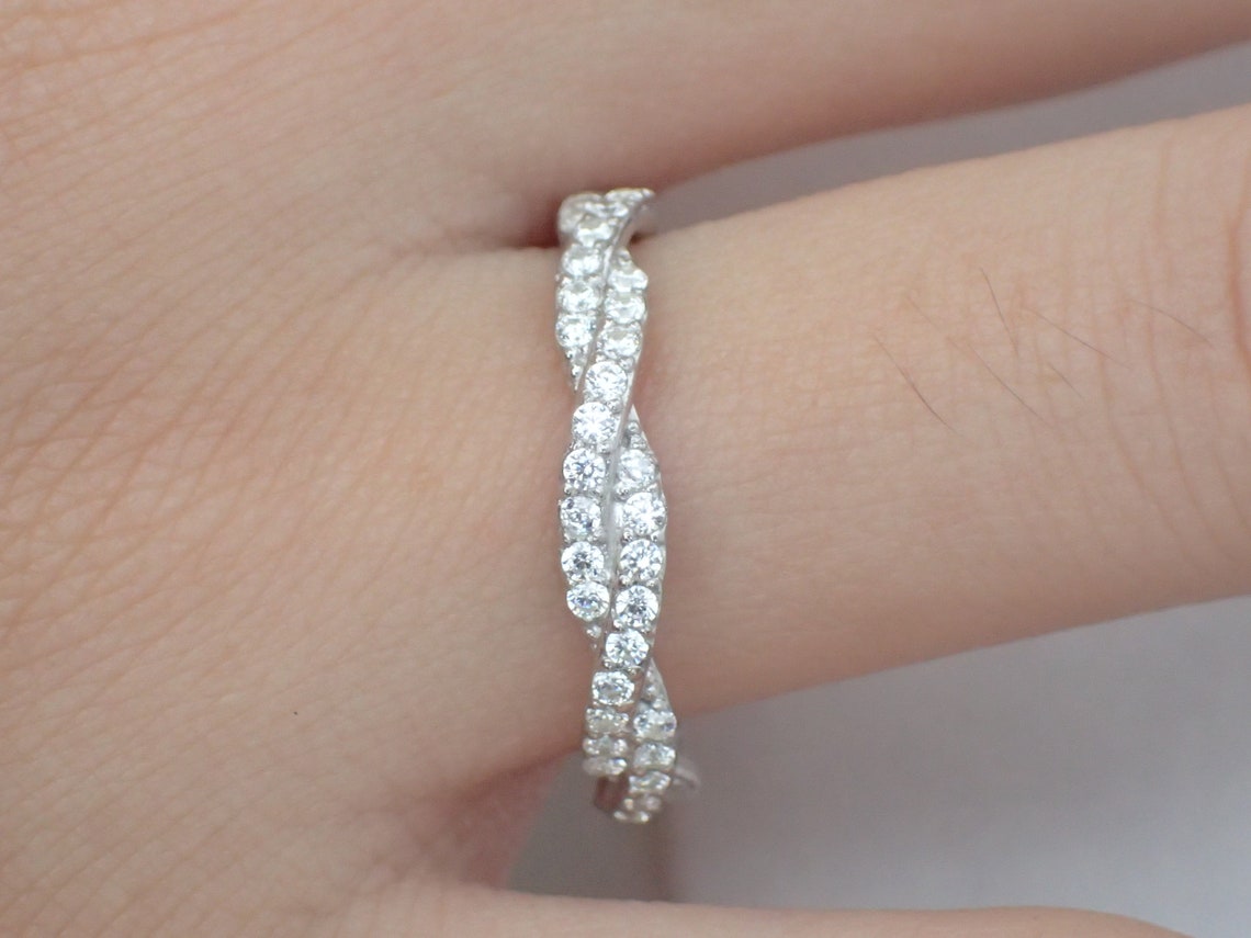 Diamond Infinity Wedding Ring Full Eternity Infinity Ring in - Etsy