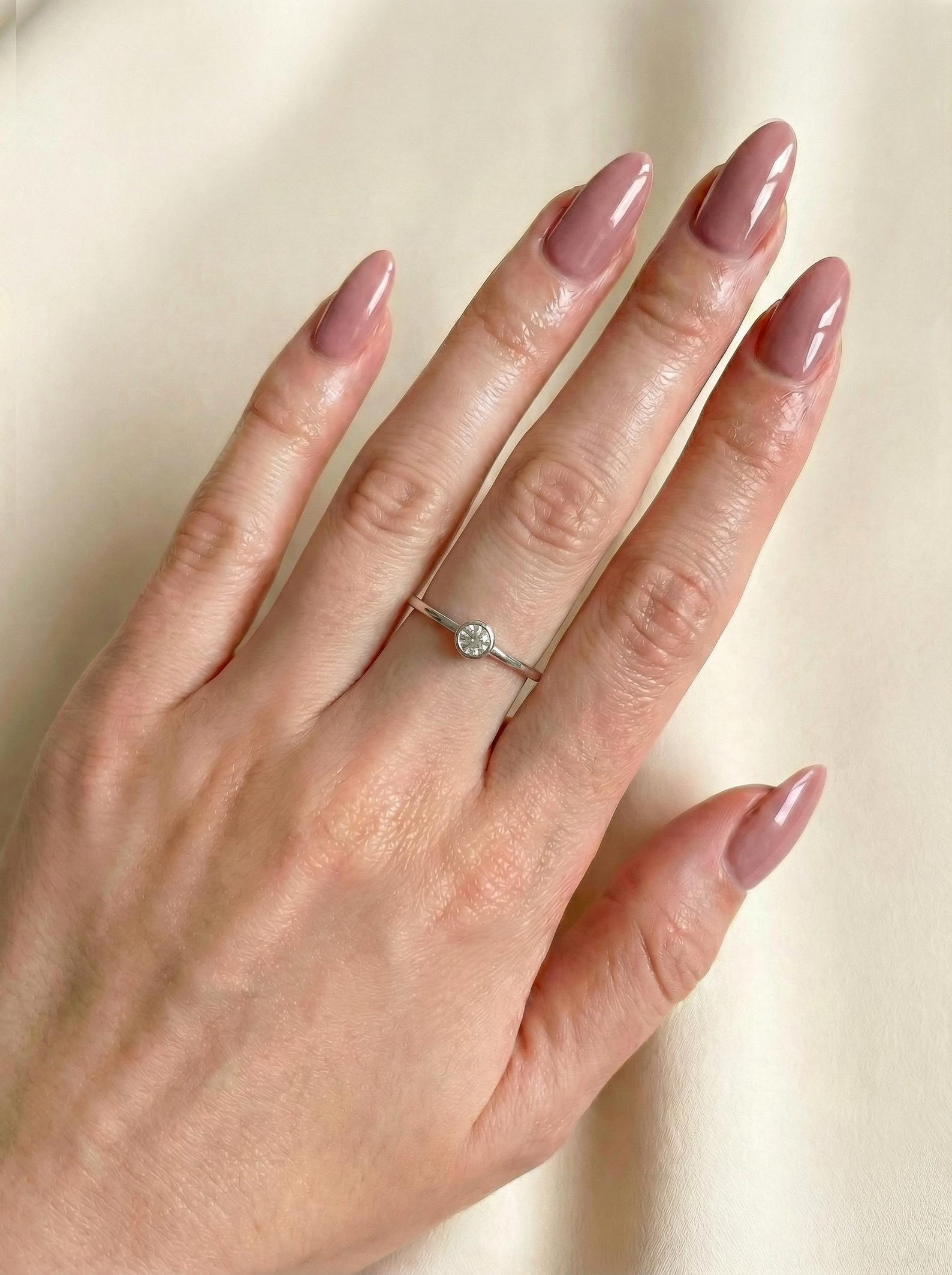 Moissanite Solitaire Ring, Bezel Set Moissanite Ring, Minimalist Simple ...