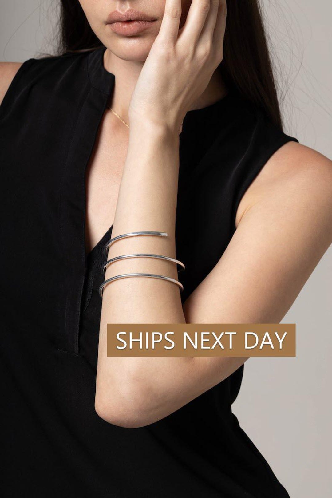Minimalist Upper Arm Band, Open Cuff Bracelet, Cuff Bracelet for Women ...