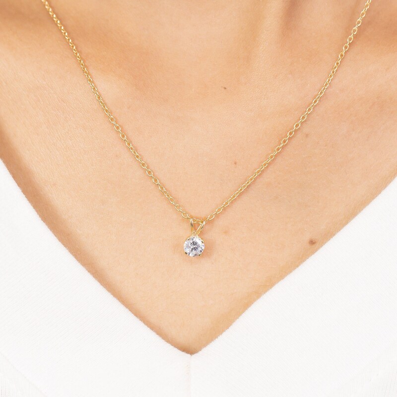 Solitaire Necklace - Etsy