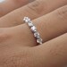 ON SALE 1.0 Carats Single Prong Ring, 3.0mm Half Eternity Diamond ...