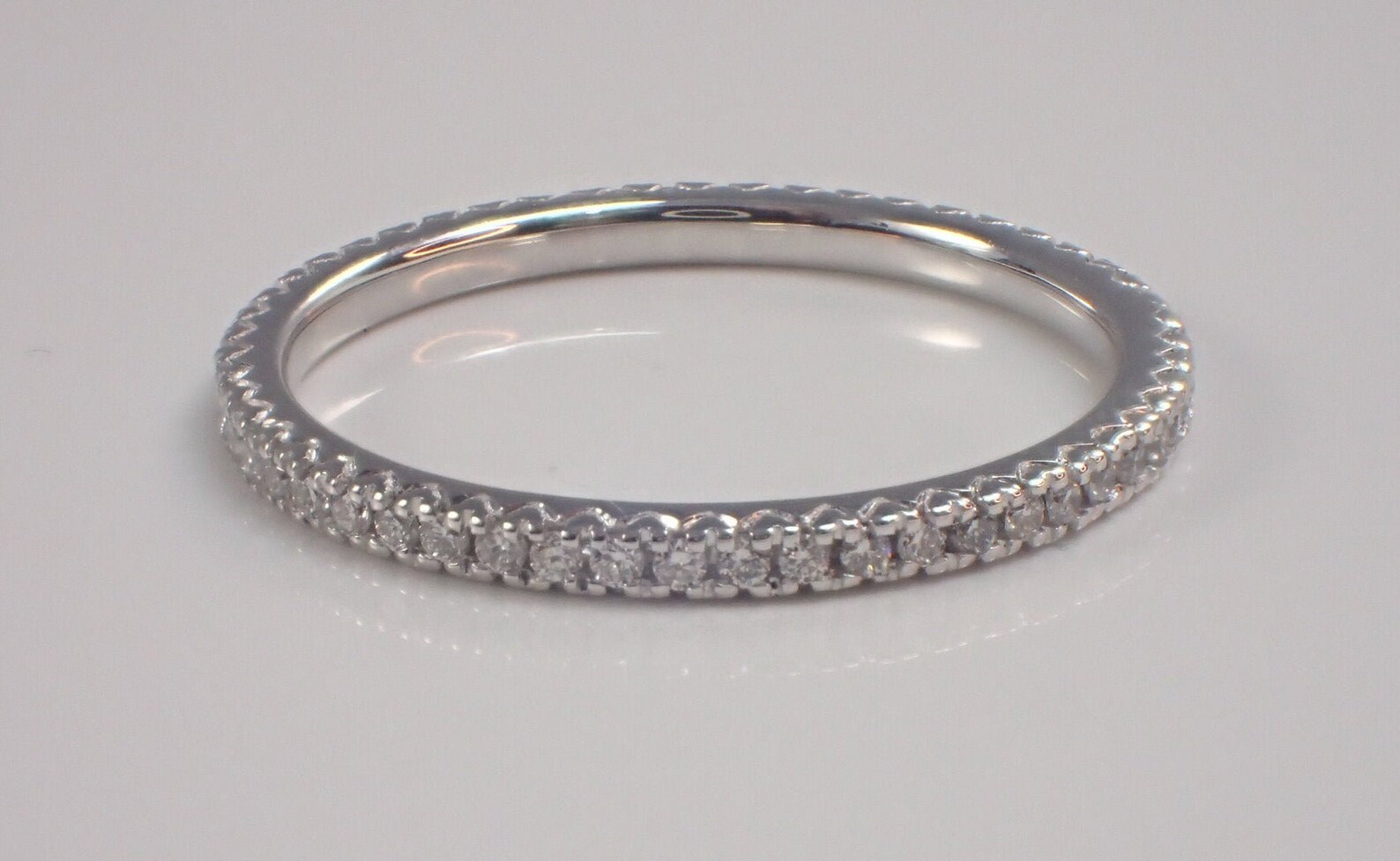 Fishtail Diamond Wedding Band Solid Gold Full Eternity Ring - Etsy