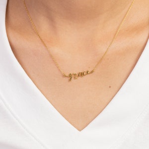 Grace Name Necklace, Personalized Necklace Gifts for Women, Dainty ...